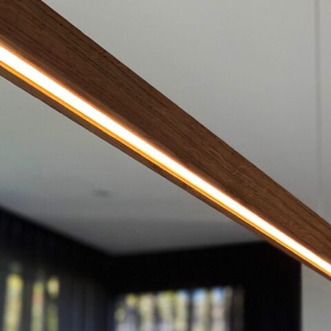 Lamp houten balk l De ideale hanglamp 150 cm Wenge l ByLum